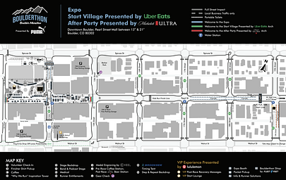 Run Boulderthon: The Boulder Marathon | Start, Finish, and Expo Maps