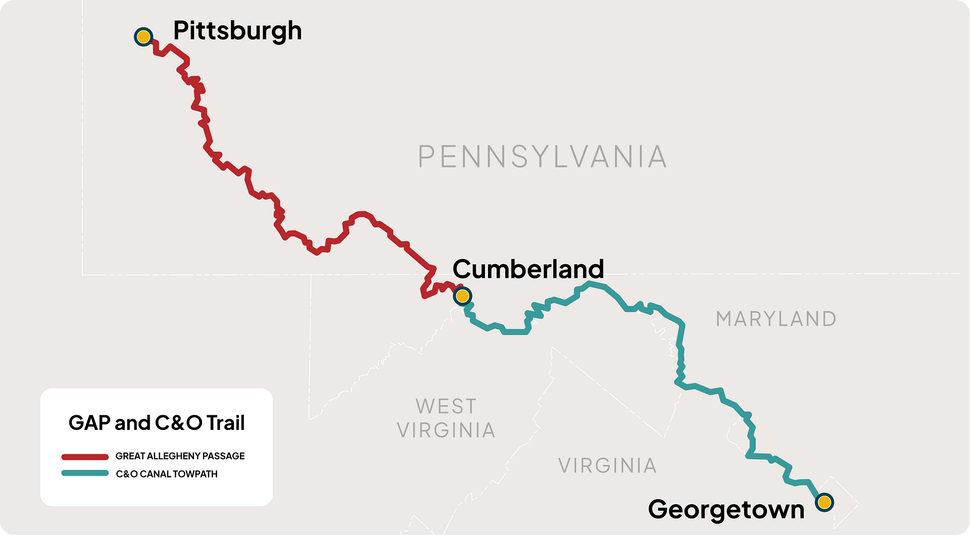 GAP + C&O Trails | Crossroads Bike Tours