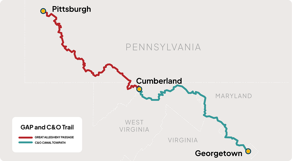 GAP + C&O Trails | Crossroads Bike Tours